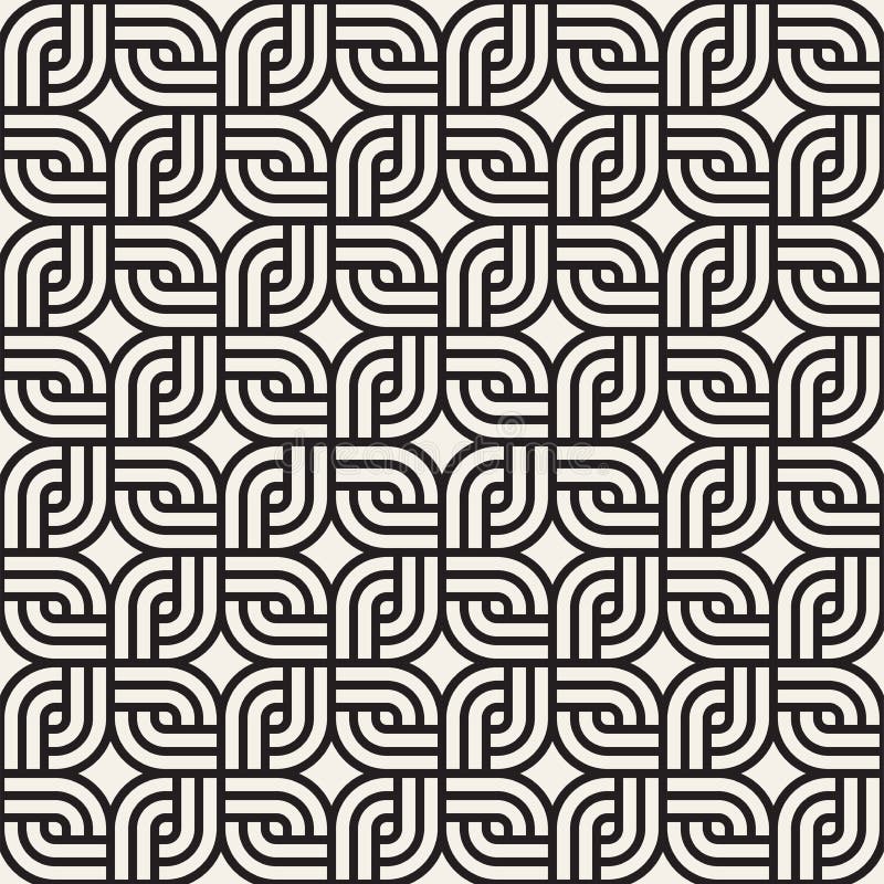 Vector Seamless Lattice Pattern. Modern Stylish Texture with Monochrome ...