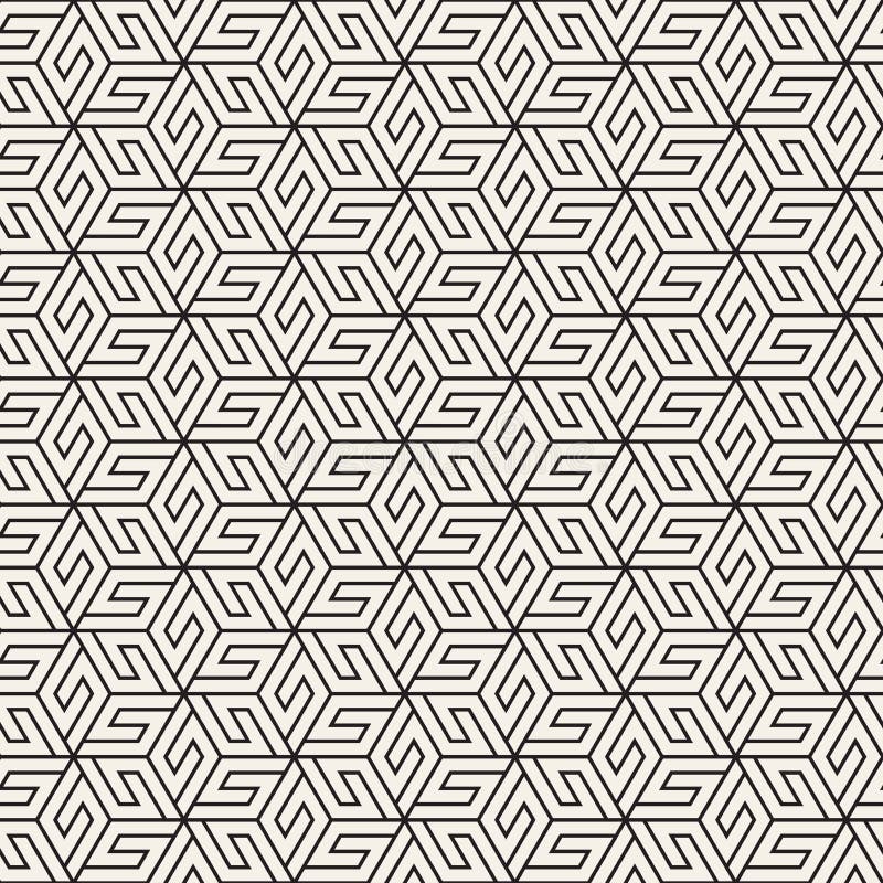 Vector Seamless Lattice Pattern. Modern Stylish Texture with Monochrome ...