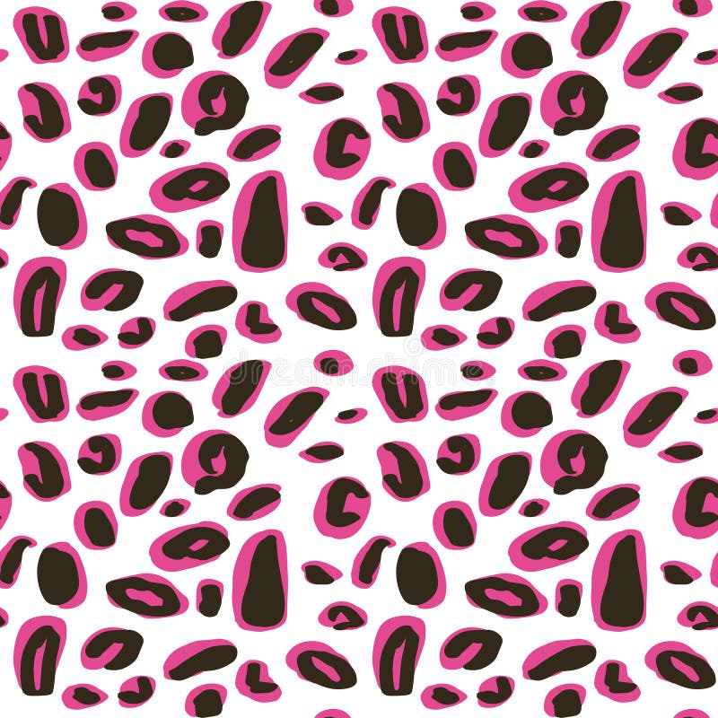 Vector Seamless Leopard Pattern, Black and Blue Spots on a White ... Vector Seamless Leopard Pattern, Black and Blue Spots on a White ...