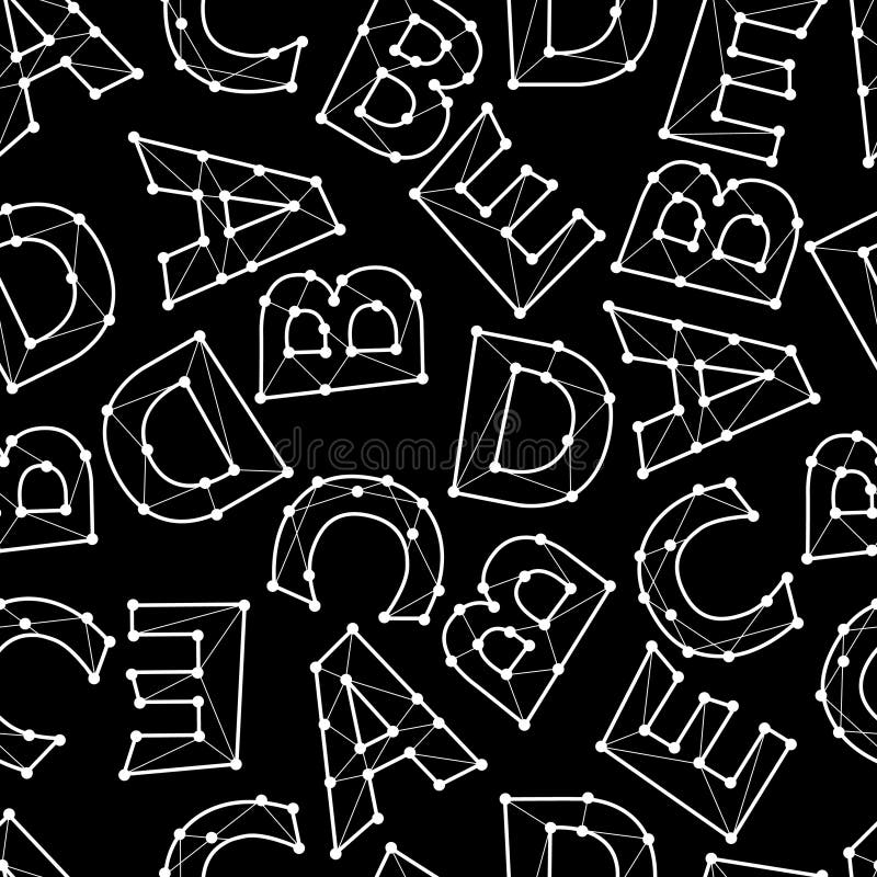 Vector Seamless - Lettering Stock Vector - Illustration of style, black ...