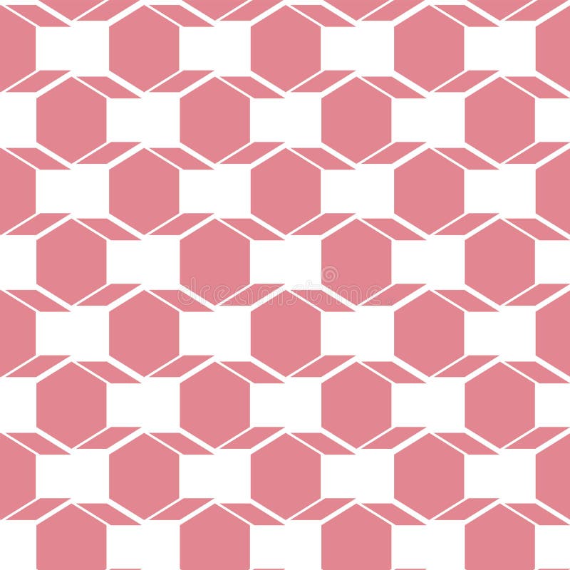 Vector Seamless Linear Geometric Pattern. Red Color Stock Vector ...