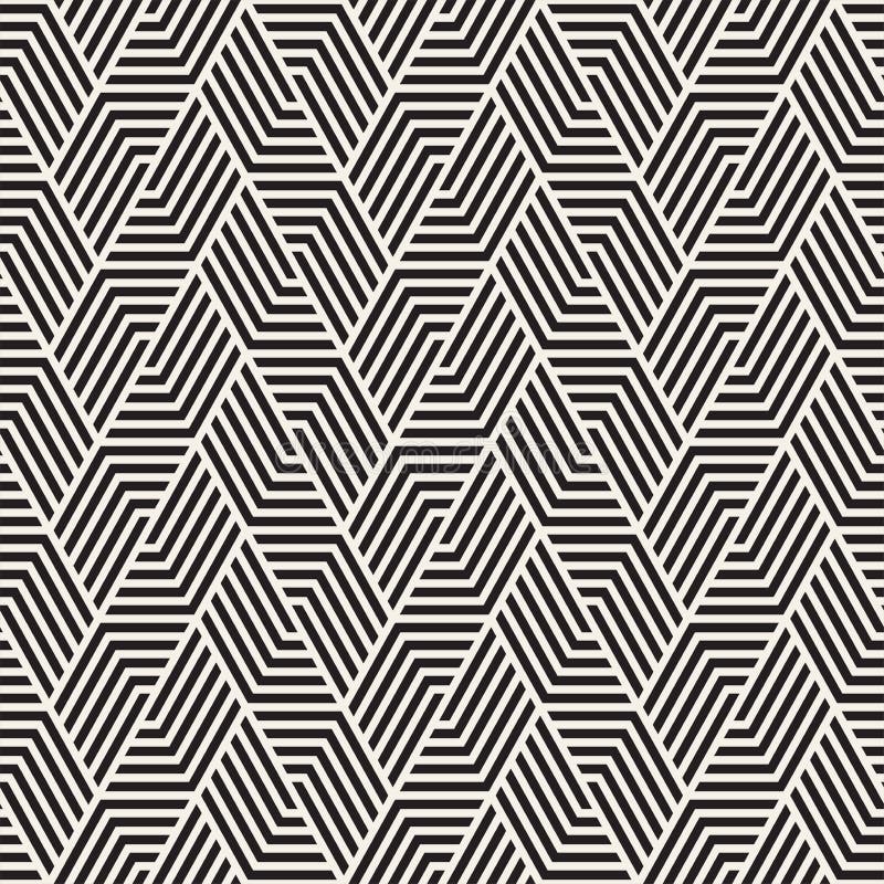 Vector Seamless Lines Mosaic Pattern. Modern Stylish Abstract Texture ...