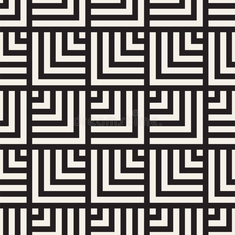 Vector Seamless Lines Mosaic Pattern. Modern Stylish Abstract Texture ...