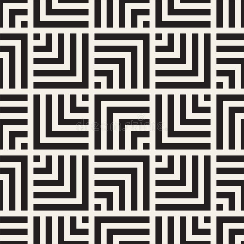 Vector Seamless Lines Mosaic Pattern. Modern Stylish Abstract Texture ...