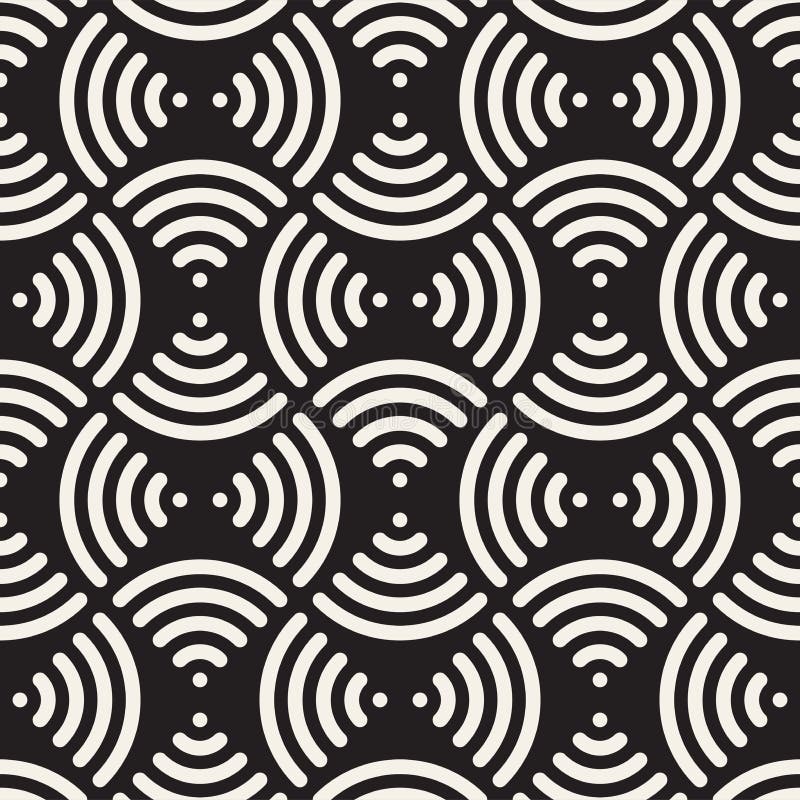 Vector Seamless Lines Mosaic Pattern. Modern Stylish Abstract Texture ...