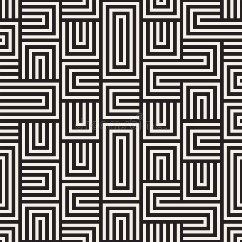 Vector Seamless Lines Mosaic Pattern. Modern Stylish Abstract Texture ...