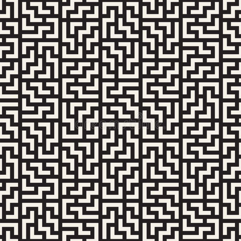Vector Seamless Lines Mosaic Pattern. Modern Stylish Abstract Texture ...