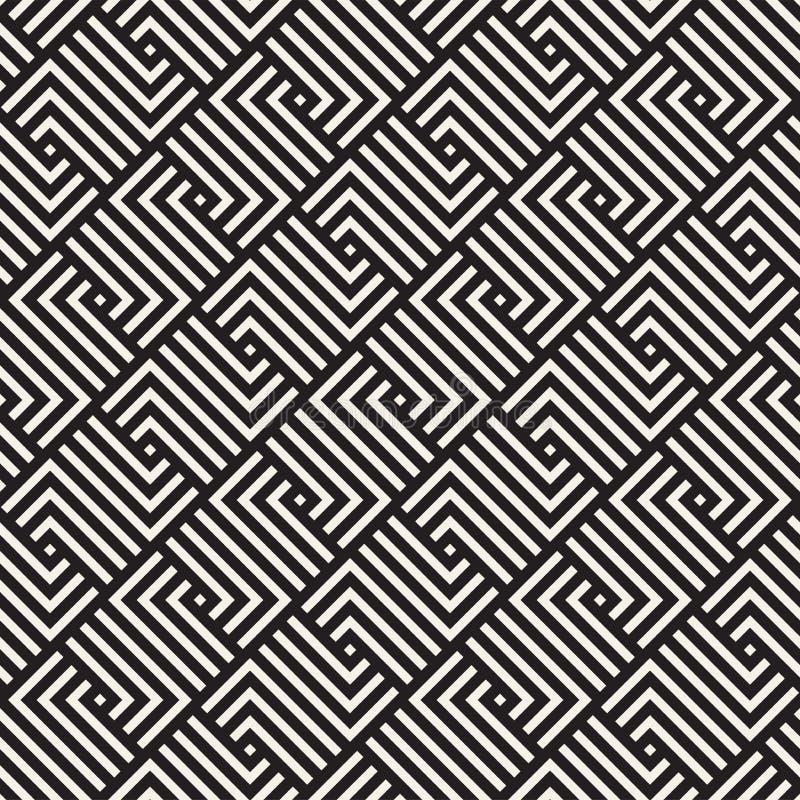 Vector Seamless Lines Mosaic Pattern. Modern Stylish Abstract Texture ...