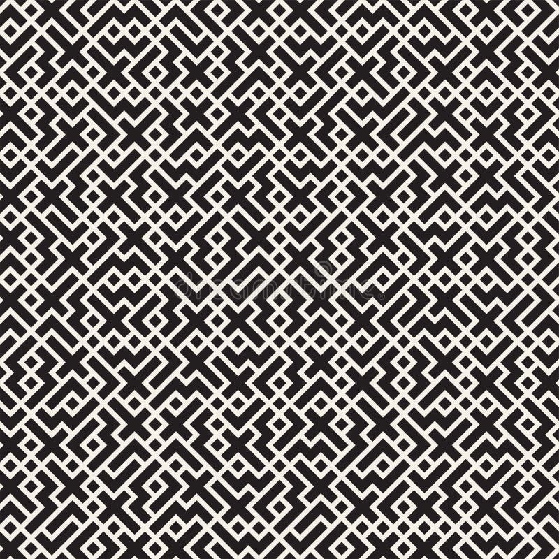 Vector Seamless Lines Mosaic Pattern. Modern Stylish Abstract Texture ...
