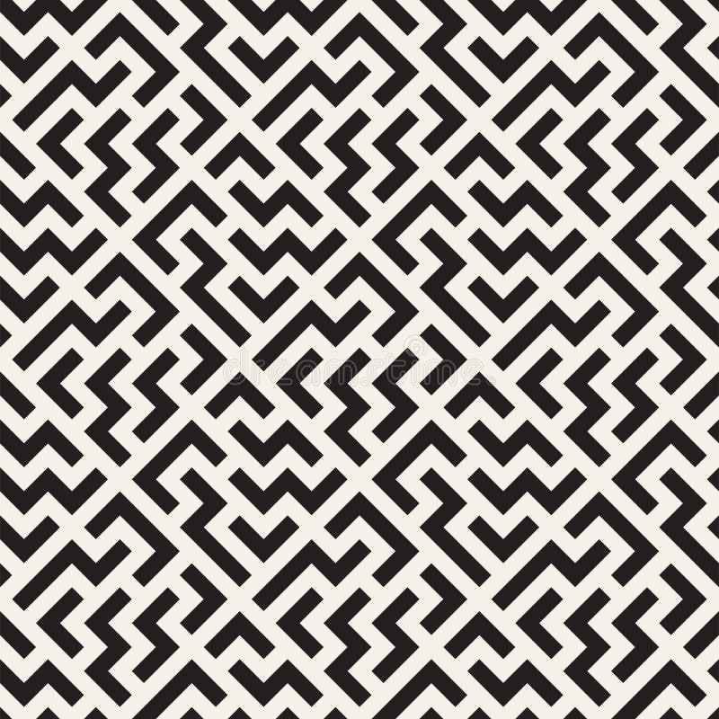 Vector Seamless Lines Mosaic Pattern. Modern Stylish Abstract Texture ...