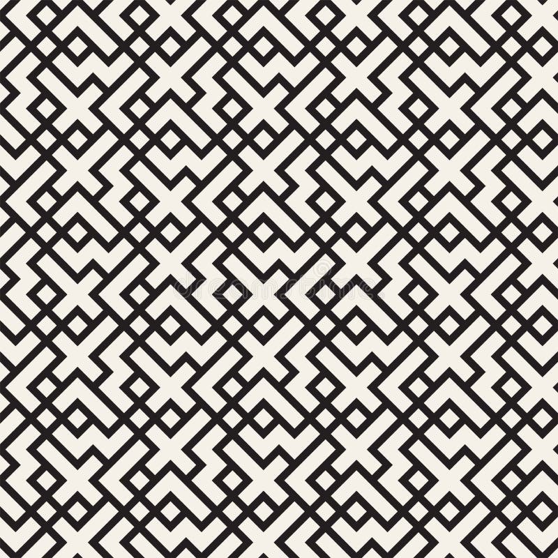 Vector Seamless Lines Mosaic Pattern. Modern Stylish Abstract Texture ...