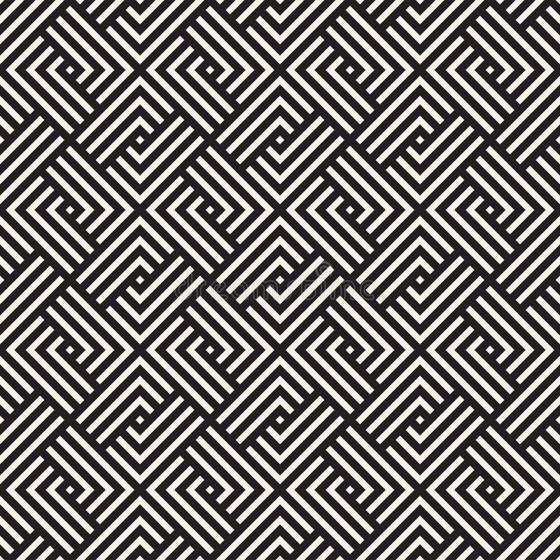 Vector Seamless Lines Mosaic Pattern. Modern Stylish Abstract Texture ...