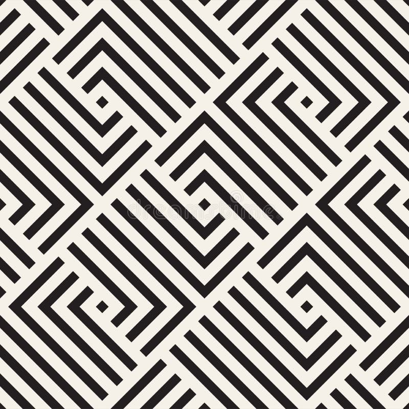 Vector Seamless Lines Mosaic Pattern. Modern Stylish Abstract Texture ...