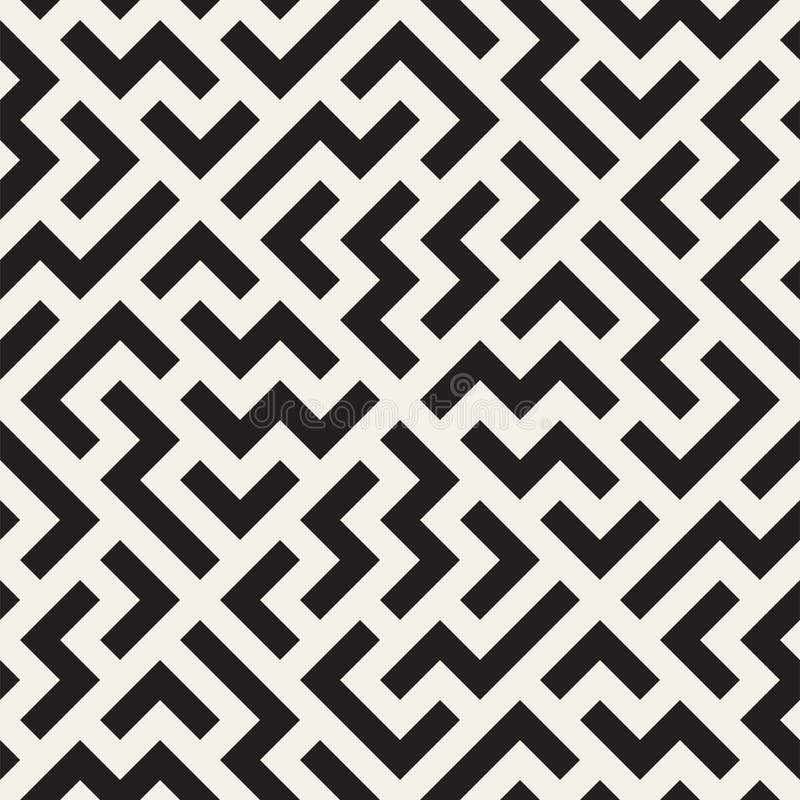 Vector Seamless Lines Mosaic Pattern. Modern Stylish Abstract Texture ...