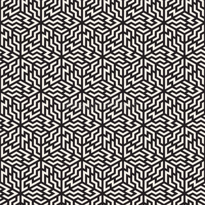 Vector Seamless Lines Mosaic Pattern. Modern Stylish Abstract Texture ...