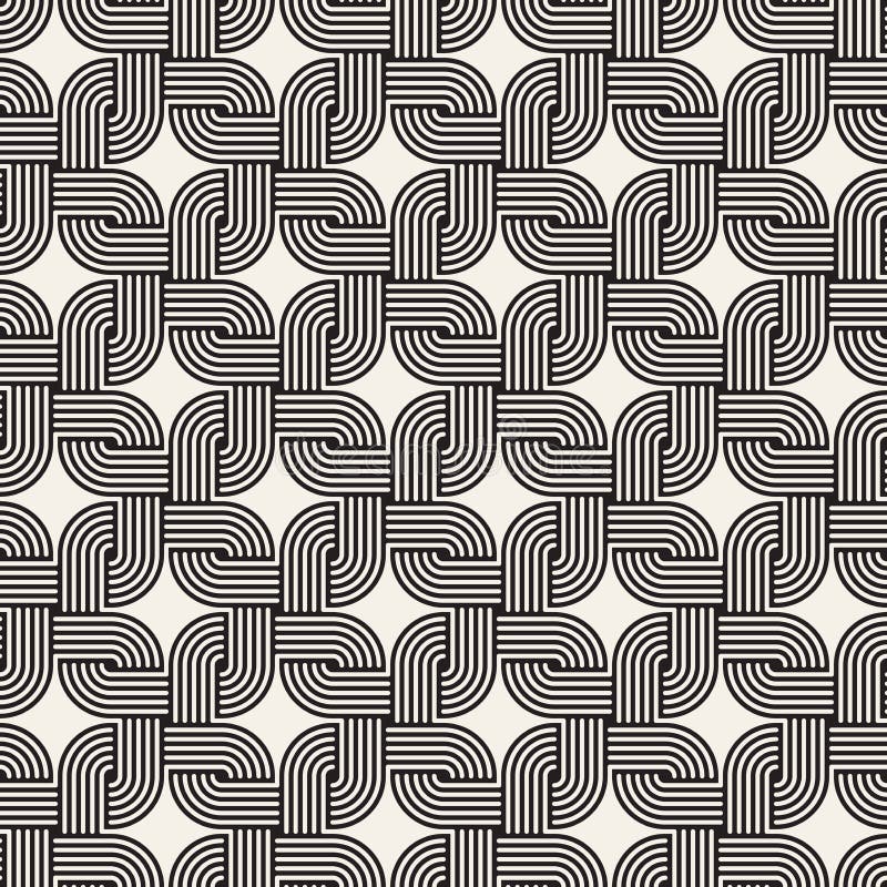 Vector Seamless Lines Mosaic Pattern. Modern Stylish Abstract Texture ...