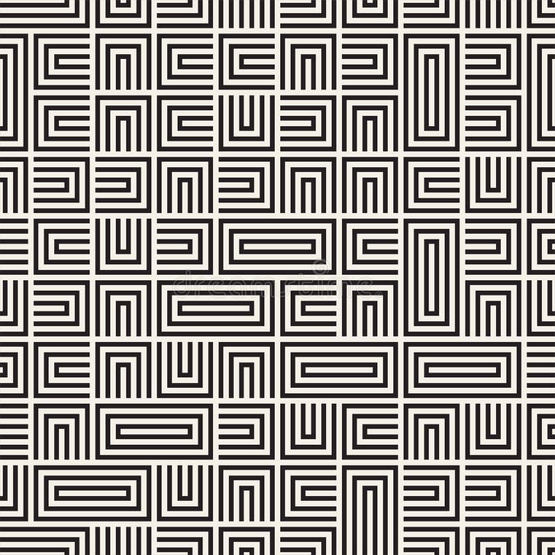 Vector Seamless Lines Mosaic Pattern. Modern Stylish Abstract Texture ...