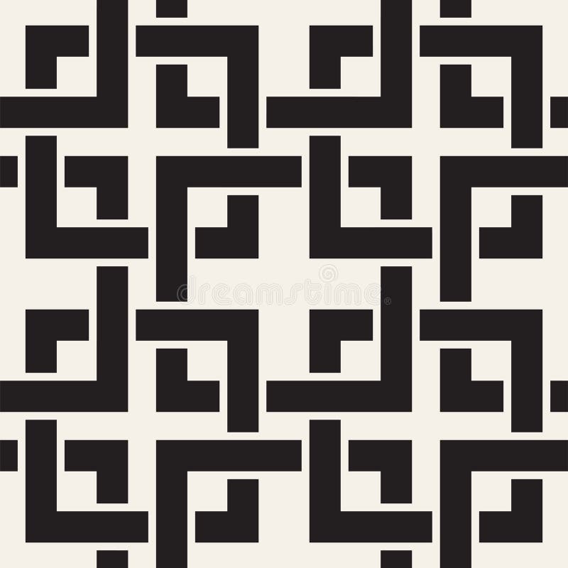 Vector Seamless Lines Pattern Abstract Background With Interweaving Squares Geometric