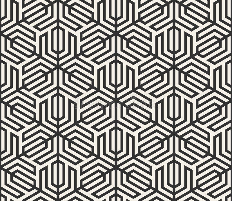 Vector Seamless Lines Pattern. Modern Stylish Triangle Shapes Texture ...