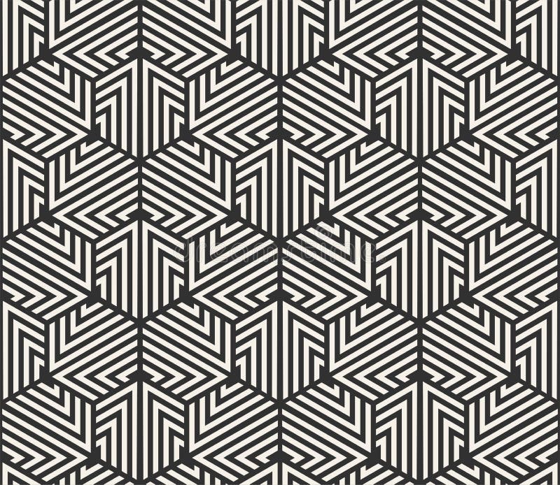 Vector Seamless Lines Pattern. Modern Stylish Triangle Shapes Texture ...