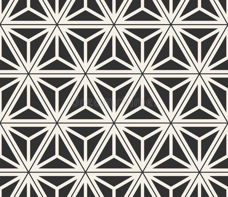 Vector Seamless Lines Pattern. Modern Stylish Triangle Shapes Texture ...