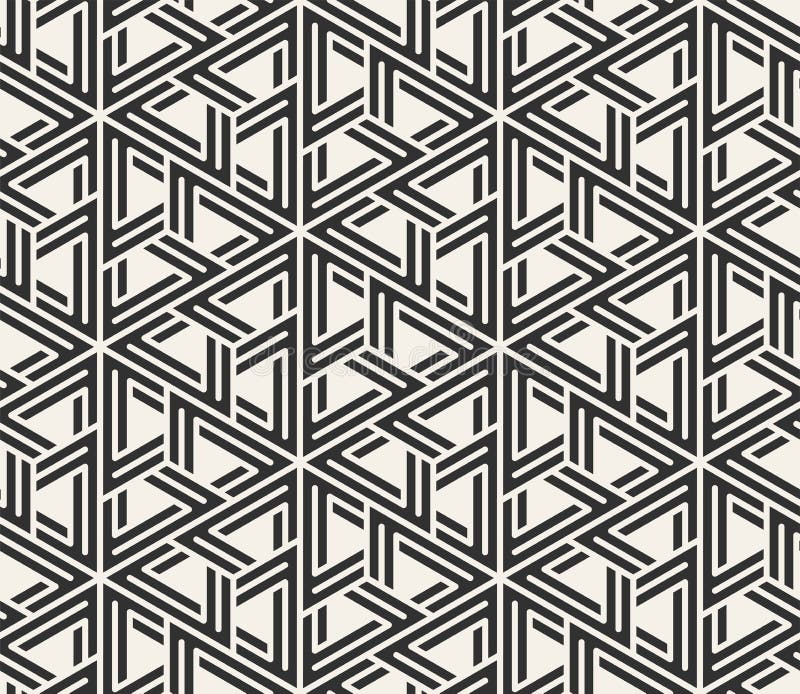 Vector Seamless Lines Pattern. Modern Stylish Triangle Shapes Texture ...