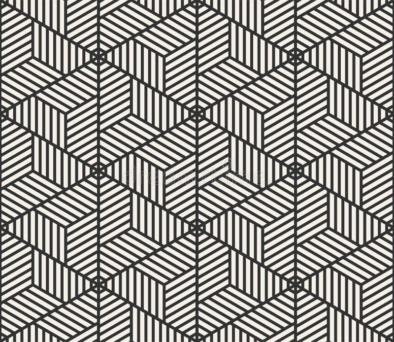 Vector Seamless Lines Pattern. Modern Stylish Triangle Shapes Texture ...
