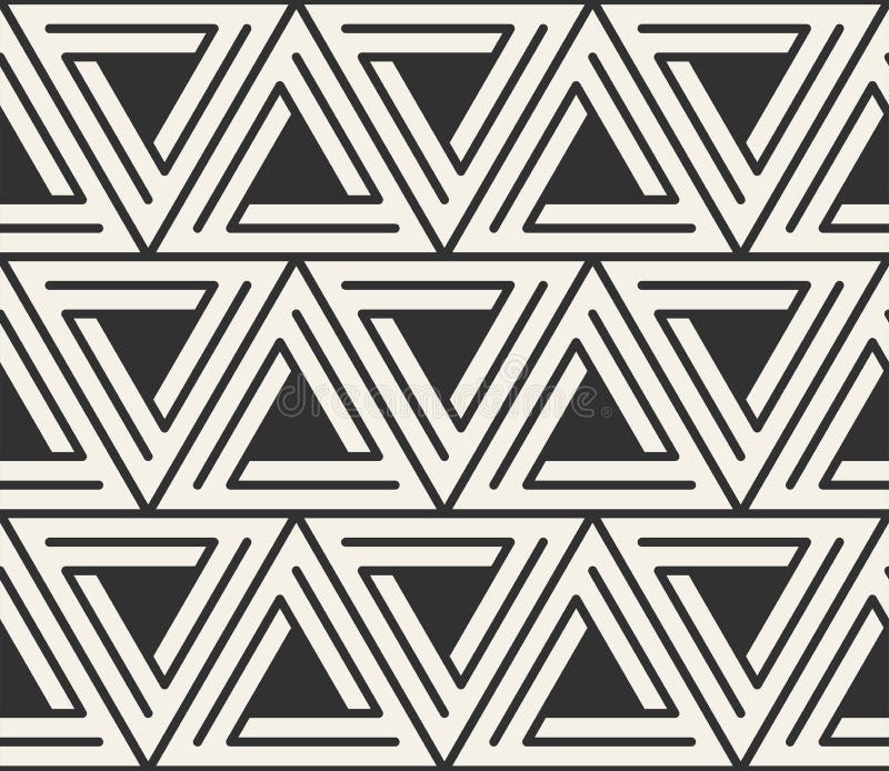 Vector Seamless Lines Pattern. Modern Stylish Triangle Shapes Texture ...