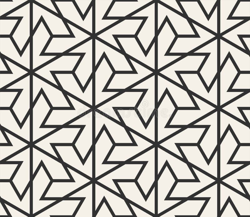 Vector Seamless Lines Pattern. Modern Stylish Triangle Shapes Texture ...