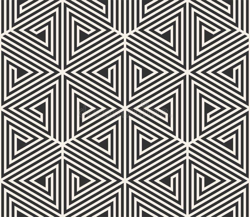 Vector Seamless Lines Pattern. Modern Stylish Triangle Shapes Texture ...