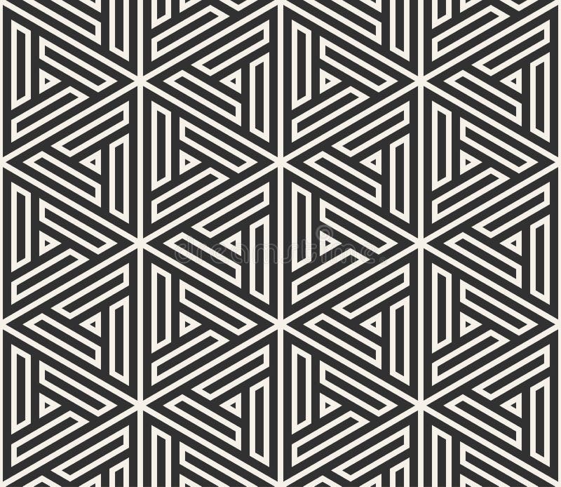 Vector Seamless Lines Pattern. Modern Stylish Triangle Shapes Texture ...