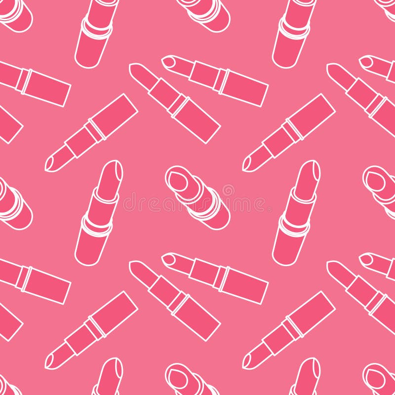 Colorful Lipsticks on Pink Background Stock Vector - Illustration of ...
