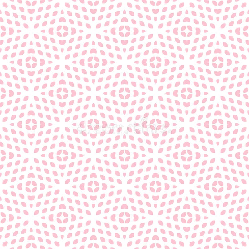Vector Seamless Mesh Pattern. Subtle Pink and White Minimal Geometric ...