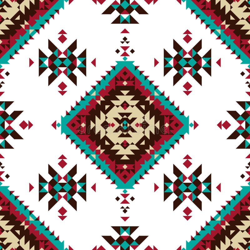 Vector Seamless Mexican Background. Ethnic Pattern Stock Vector ...