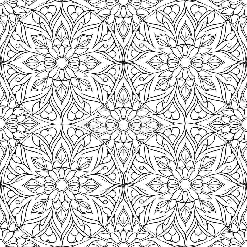 Hand Drawn Texturerative Flowers, Coloring Book Stock Vector ...