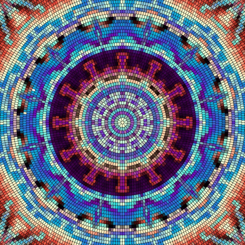 Vector Seamless Mosaic Art Pattern. Art Background. Stock Vector ...