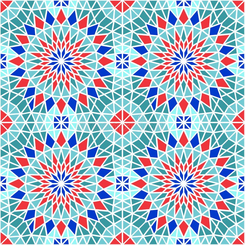 Vector Seamless Mosaic Pattern Stock Vector - Illustration of geometric ...