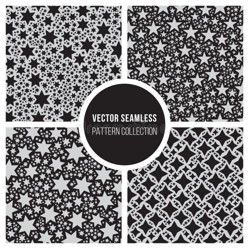 Vector Seamless Mosaic Star Pattern Collection Stock Vector ...