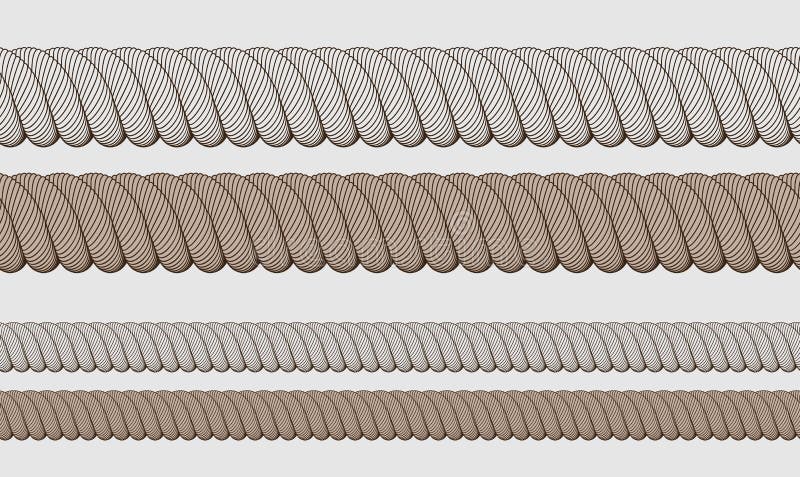 Vector Seamless Nautical Ropes Stock Vector - Illustration of marine ...