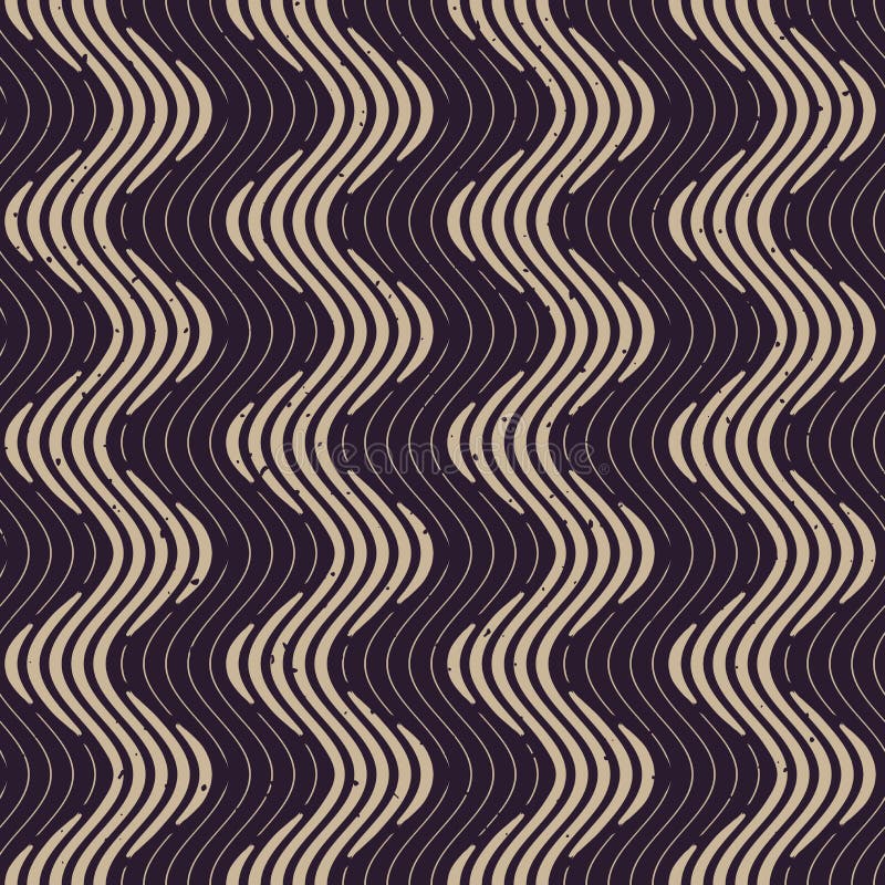 Vector Seamless Navy Grey Color Hand Drawn Engraving Wavy Lines Retro ...