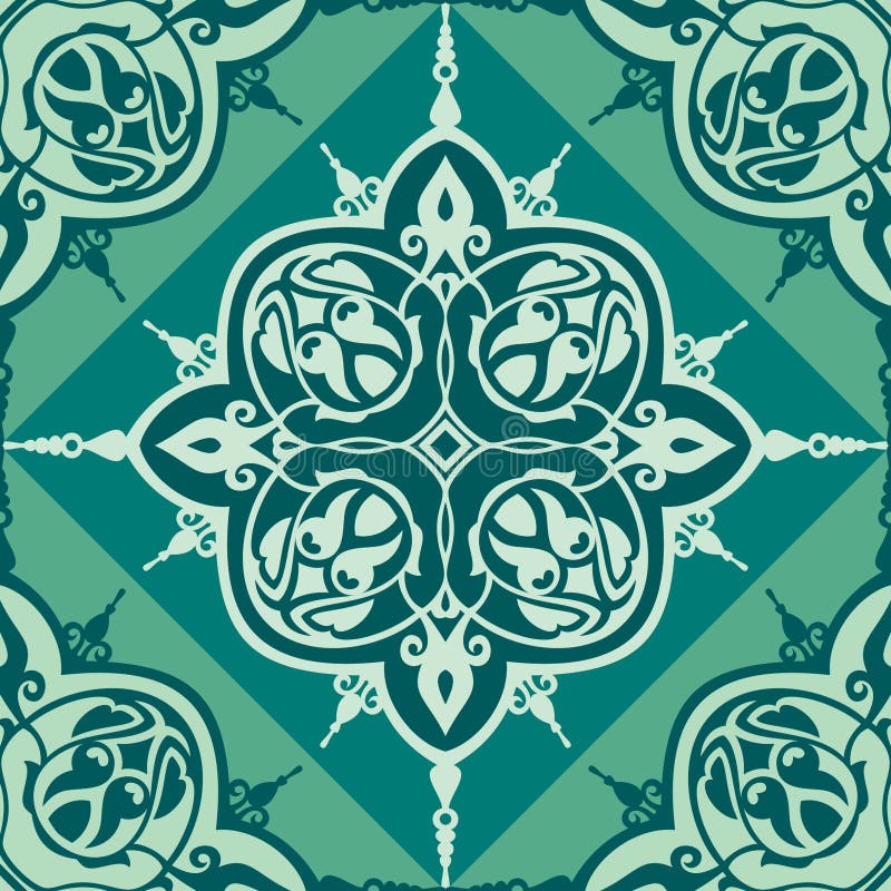 Vector Seamless Oriental Pattern Stock Vector - Illustration of ...