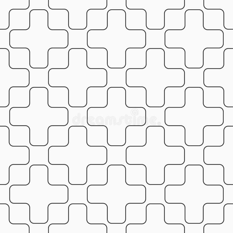 Vector Seamless Ouyline Lattice Pattern. Repeating Geometric Tiles ...