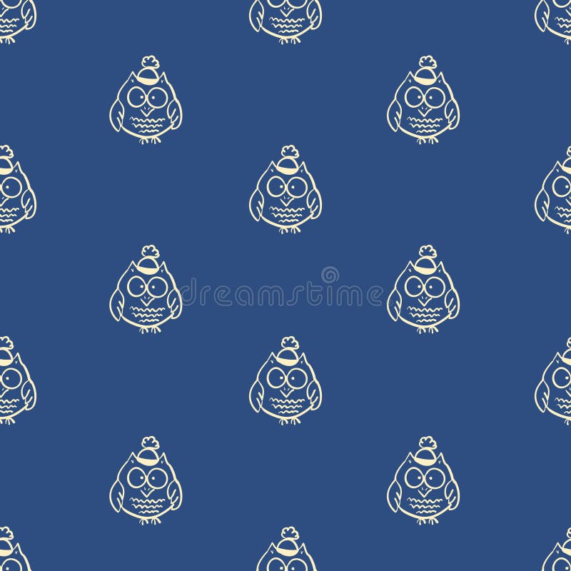 Vector Seamless Owl Pattern Stock Vector - Illustration of repeat ...
