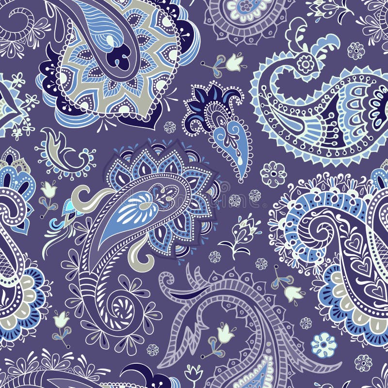 Seamless paisley pattern stock vector. Illustration of decoration ...