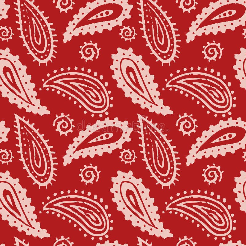 Vector Seamless Paisley Pattern in Vintage Style. Retro Pattern of Abstract Turkish Cucumbers ...