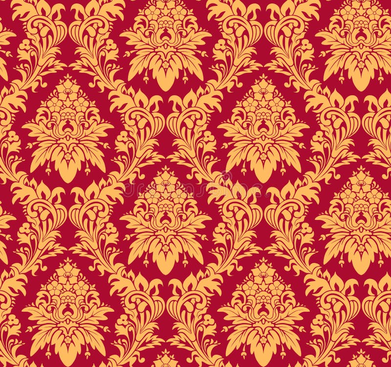 Vector. Seamless Renaissance Wallpaper Stock Vector - Illustration of ...