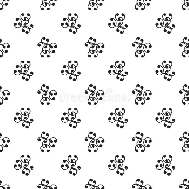 Vector Seamless Pattern with Abstract Arc Shapes on White Background ...