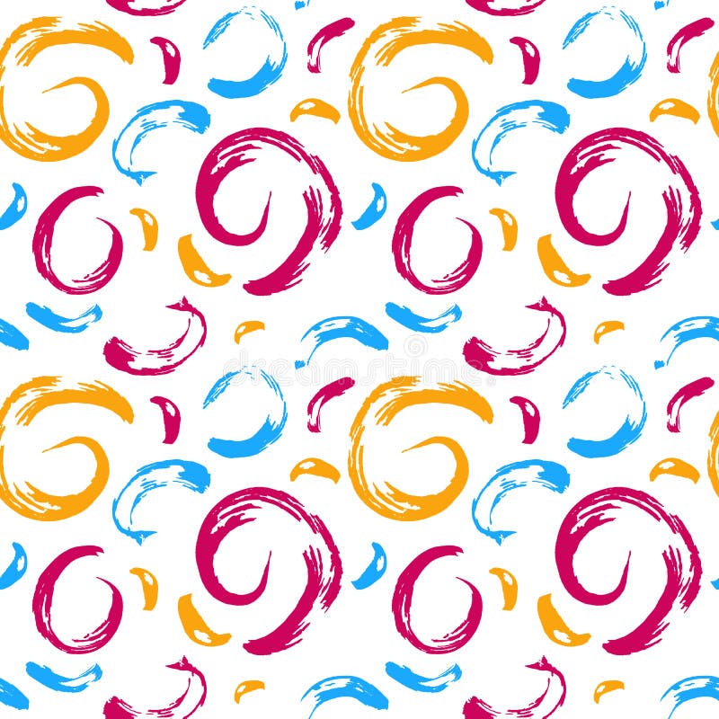 Vector Seamless Pattern. Abstract Background with Brush Strokes Stock ...