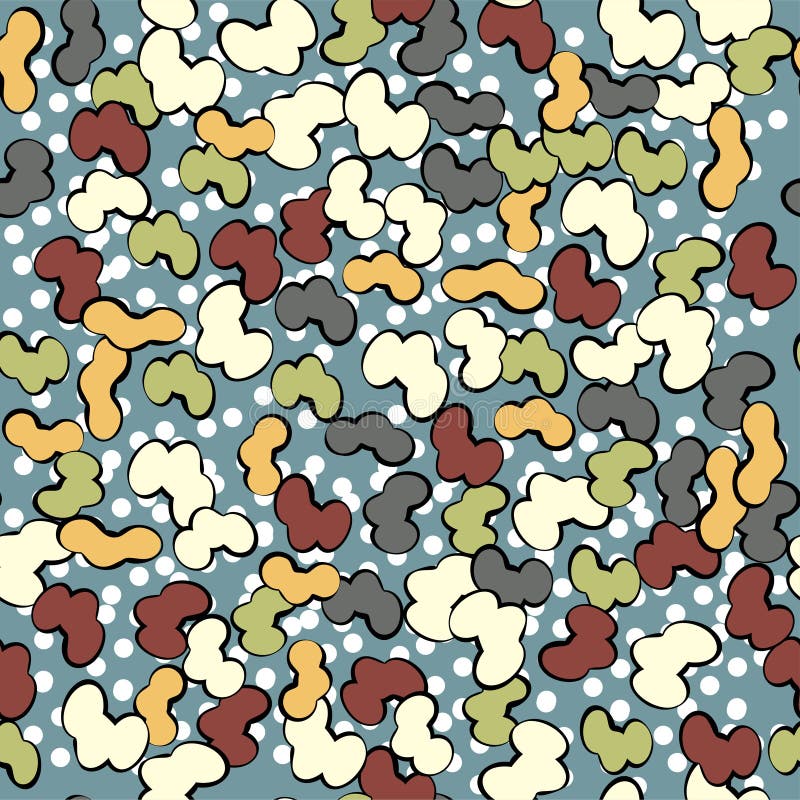Vector Seamless Pattern with Abstract Figures Stock Illustration ...
