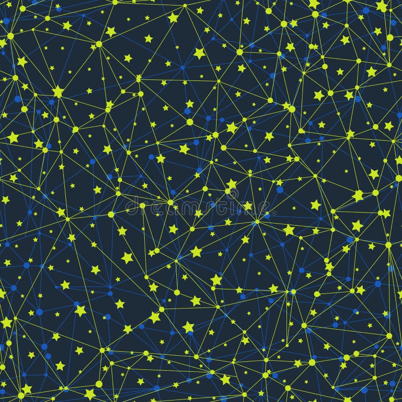 Vector Seamless Pattern with Abstract Starry Sky Stock Vector ...